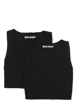 Palm Angels Set aus zwei Tr&auml;gershirts - Schwarz