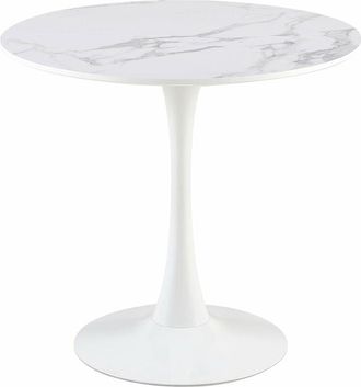 Eggree Eggree - Table Ronde Blanc Loisirs Table à Manger Scandinave Balcon Petite Table Ronde(Size:80x80x73cm)
