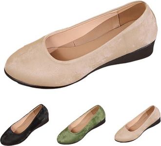 Generic Mocassins pour femme, mocassins &eacute;l&eacute;gants, style m&eacute;di&eacute;val, confortables, souples et l&eacute;gers, chaussures de danse classiques et sportives, couleur unie, 