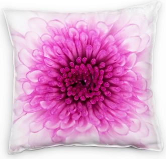 Paul Sinus Art Macro, Blumen, Blütenblätter, pink, rosa Deko Kissen 40x40cm für Couch Sofa Lounge Zierkissen - Dekoration zum Wohlfühlen