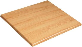 Oviala Plateau de table carr&eacute; stratifi&eacute; 70 x 70 cm bois clair