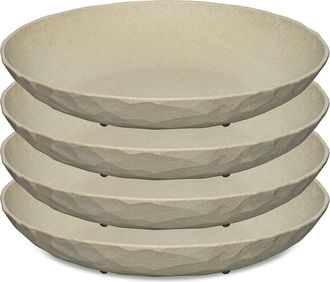 Koziol Tiefer Teller 22 cm 4er-Set CLUB PLATE Suppenteller Kunststoff Sand
