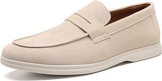 Generic Mocassins Classiques À Enfiler pour Homme, Style Décontracté Et Ville,Beige,44 EU