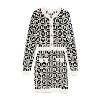 Elisabetta Franchi Gestricktes Tageskleid - - Dresses - Damen - Mehrfarbig - L