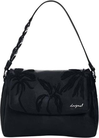 Desigual sac &agrave; dos moyen avec breloques brod&eacute;es en noir
