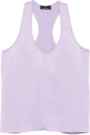 CHB Christian Boaro Christian Boaro, Femme, Tops, Violet, Taille: 38 FR D&eacute;bardeur Satin&eacute; Dos Nageur