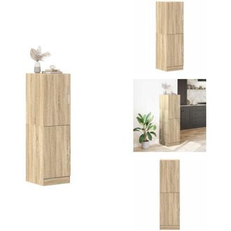 vidaXL Küchenschrank Sonoma-Eiche 38x41,5x131,5 cm Holzwerkstoff - Küchenschrank - Küchenschränke - Schrank - Vorratsschrank