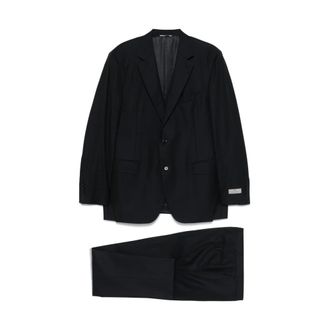 Canali Dunkelblauer Anzug mit Frontknopf - - Suits - Herren - Blau - 2XL
