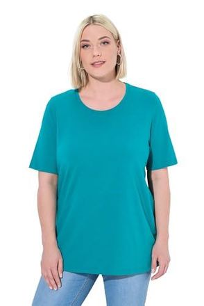 Ulla Popken Femme Grandes Tailles T-Shirt, Ligne A, Manches Courtes p&eacute;trol 54+ 807264769-54+