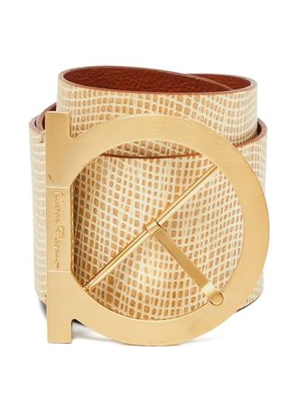 Ferragamo G&uuml;rtel mit Gancini-Schnalle - Nude