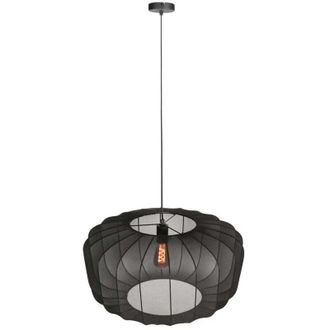Steinhauer [NEUWERTIG] B-Ware Anne Lighting Pendelleuchte H&auml;ngeleuchte Japandi Schwarz Sable Textil Metall E27