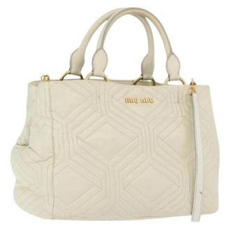 Miu Miu Sac &agrave; main Pre-owned - Femme - Pre-owned - Beige - Taille: ONE Size