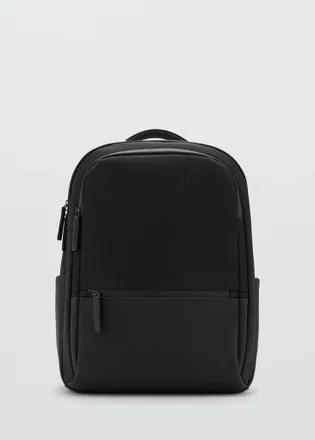 Mango Sac &agrave; dos multifonction poches noir - Homme - Taille unique - MANGO MAN