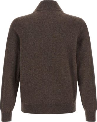 Brunello Cucinelli Cashmere Half-Zip Sweater - Brown