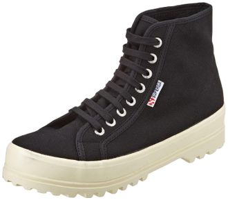 Superga Damen 2341 Alpina Gum Oxford-Schuh, Black Shiny Offwhite, 39 EU
