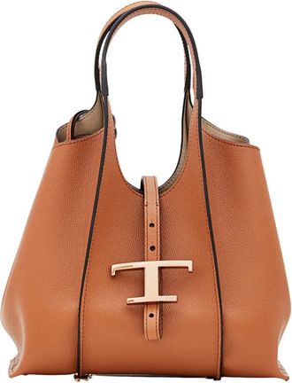 Tod's Femme, Sacs, Brun, Taille: ONE Size Sac shopping T Timeless