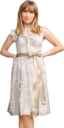 Kr&uuml;ger MADL Dirndl Erla 414469 | Hellgrau 60cm (DE/NL/SE/PL, Numerisch, 34, Regular, Regular)