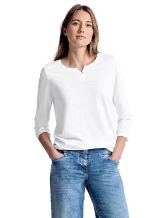 Cecil Damen 313172 Fenja T Shirt, Wei&szlig; (White), XXL EU