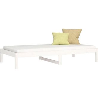 vidaXL Tagesbett ohne Matratze Wei&szlig; 80x200 cm Massivholz Kiefer Vidaxl