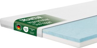 Dreamstar Duo Topper | Matratzentopper mit weicher Gel-Memoryseite und st&uuml;tzender Kaltschaumseite | Vereint H&auml;rtegrad 2 & H&auml;rtegrad 3 (H2/H3) | &Ouml;ko-Tex Zertifiz