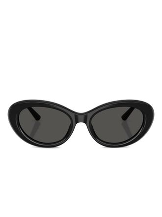 Dolce & Gabbana Eyewear lunettes de soleil &agrave; monture ovale - Noir