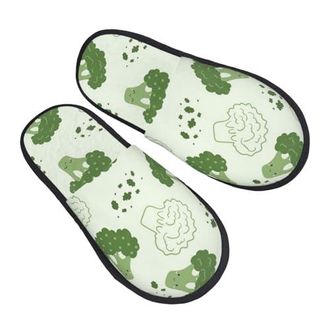 Generic Pantoufles Motif Brocoli Mignon Cozy Pantoufles De Voyage R&eacute;utilisables Chaussons Pour H&ocirc;tel Femmes Automne L