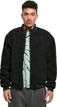 Urban Classics Boxy Sherpa Jacket, Noir, XXXXXL Homme