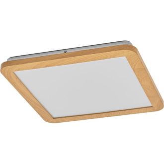 Osram Applique et plafonnier led orbis Disc, d&eacute;cor bois, 22 w, 1800 lm, 3000/4000 k, r&eacute;glable par interr. mural via Click cct, 30x30 cm, protection IP44