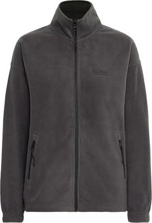 Oxmo OXMarta - Veste polaire zippée pour femme - Veste demi-saison avec poches zippées - Col montant - Coupe ample, Forged Iron (193907)., XL