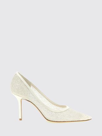 Jimmy Choo London Escarpins de mari&eacute;e Love 85 en tissu paillet&eacute; avec broderies