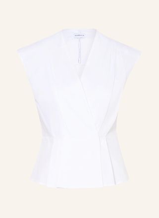 Marella Blusentop In Wickeloptik weiss
