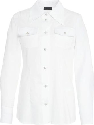 Liu Jo Wei&szlig;es Hemd mit Strass-Akzenten - - Blouses & Shirts - Damen - Wei&szlig; - M