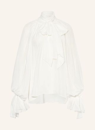 ARAKII Arakii Seidenbluse Mit Schluppe Und R&uuml;schen weiss