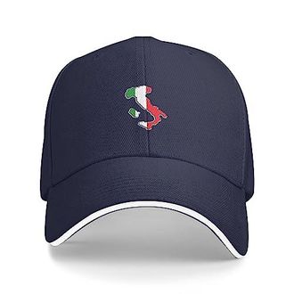 Generic Casquette Carte du Drapeau Italien Casquettes Sport Respirant Chapeau Anti-UV pour Course À Pied Homme Golf
