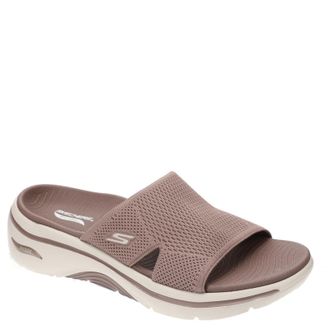 Skechers GO Walk Arch FIT 2.0 Sandal, Damen Sandale, Brown