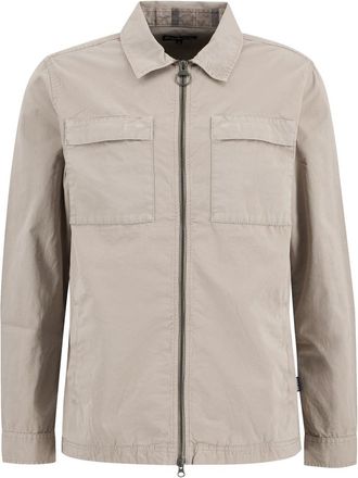 Barbour Overshirt Glendale mit Zip und Umlegekragen in