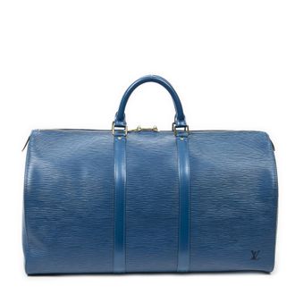 Louis Vuitton Crossbody Bags - Keepall 50 - Gr. unisize - in Blau - f&uuml;r Damen