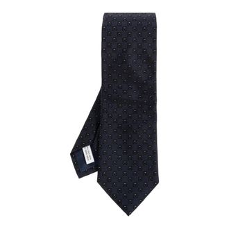 Ferragamo Homme, Accessoires, Bleu, Taille: ONE Size Cravate en soie jacquard Gancini