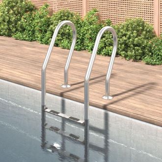 vidaXL Pool-Leiter 54x38x158 cm Edelstahl 304 Vidaxl