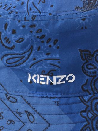 Kenzo FC55AC904F39 Paisley Bandana Logo Bucket Hat - Blue