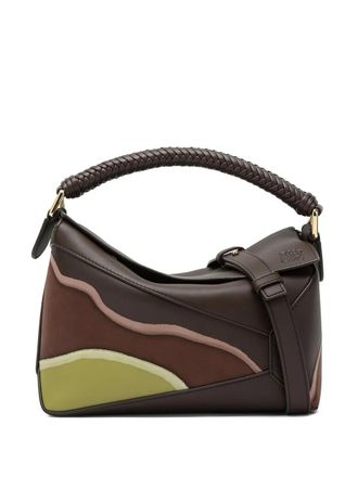 Loewe sac cabas Puzzle à anse tressée - Marron
