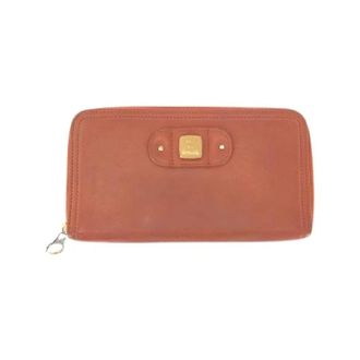Chlo&eacute; Portefeuille long Lizzie en cuir pr&eacute;-aim&eacute; - Femme - Pre-owned - Orange - Taille: ONE Size
