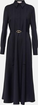 Valentino Midikleid VLogo Signature aus Wolle und Mohair