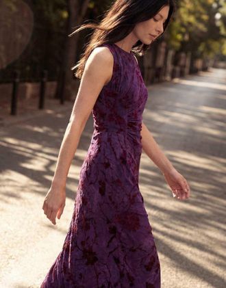 Desigual Robe mi-longue floqu&eacute;e - Violet