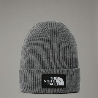 The North Face Tnf Logo Box Beanie Mit Umschlag Tnf Medium Grey Heather Größe Einheitsgröße male