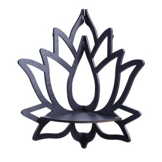 Generico Wandregal schwebend Retro - Lotusf&ouml;rmiger Halter Vintage Eckhalter f&uuml;r Duftkerzen, Edelsteinfiguren | K&uuml;nstlicher Organizer f&uuml;r Meditationsraum Spa Bo