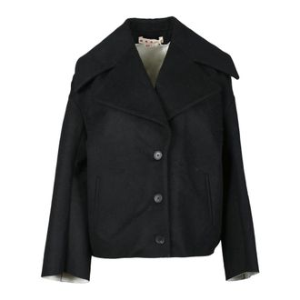 Marni Femme, Vestes, Noir, Taille: 38 FR Veste en cachemire et m&eacute;lange de laine