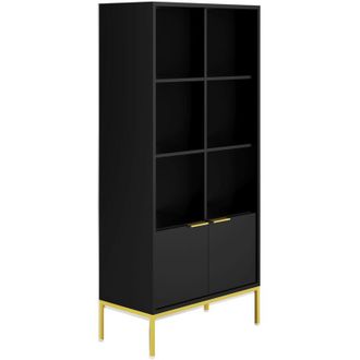 Les Tendances Les Tendances - B&uuml;cherregal Seattle mit 2 T&uuml;ren, Schwarz, 171.3cm