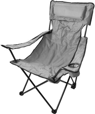 Normani Campingstuhl Faltstuhl Klappstuhl Anglerstuhl Getr&auml;nkehalter Stuhl Gartenstuhl f&uuml;r den Sommer Farbe Deluxe/Grau