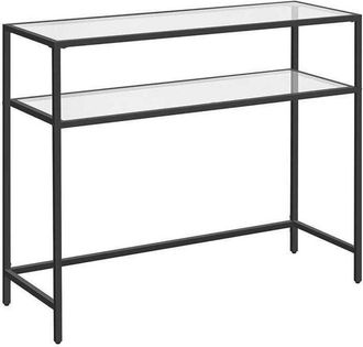 Asir Group LLC Console en métal et verre trempé Bryce